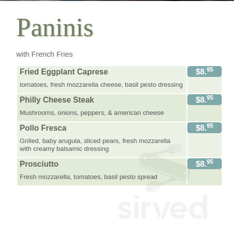 Oscar's menu in Yorktown Heights, New York, USA