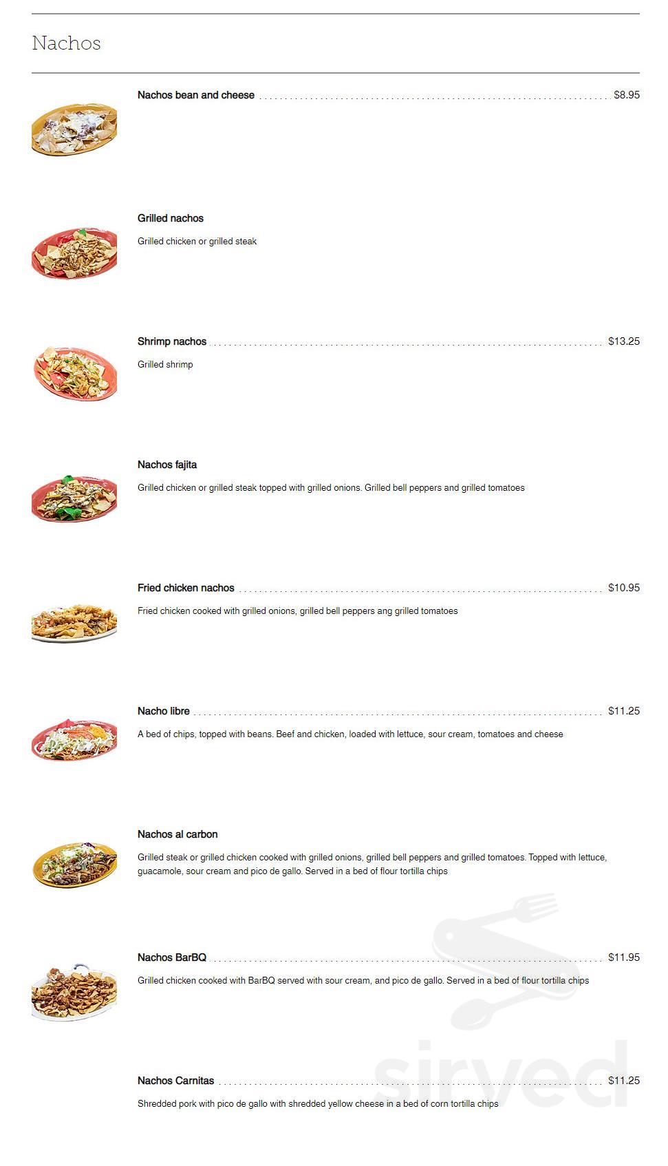 Margaronas Cantina menu in Homewood, Alabama, USA
