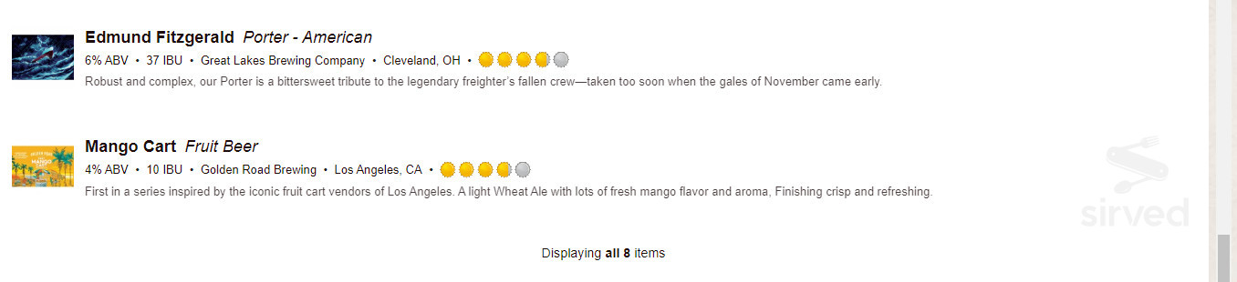 Char House on the Boulevard menus in Wheeling, West Virginia, United States