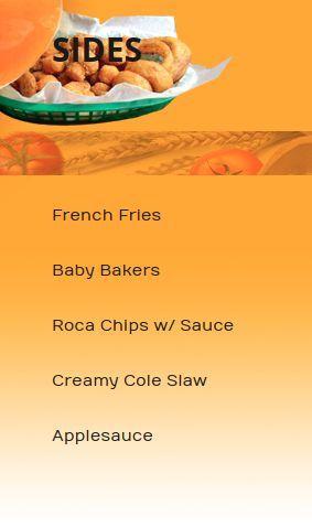 Roca Bar menu in Evansville, Indiana, USA