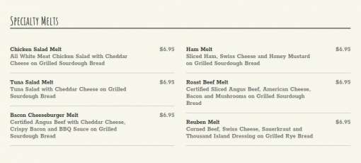 Menu for Conestoga Wagon Restaurant in Conestoga, PA | Sirved