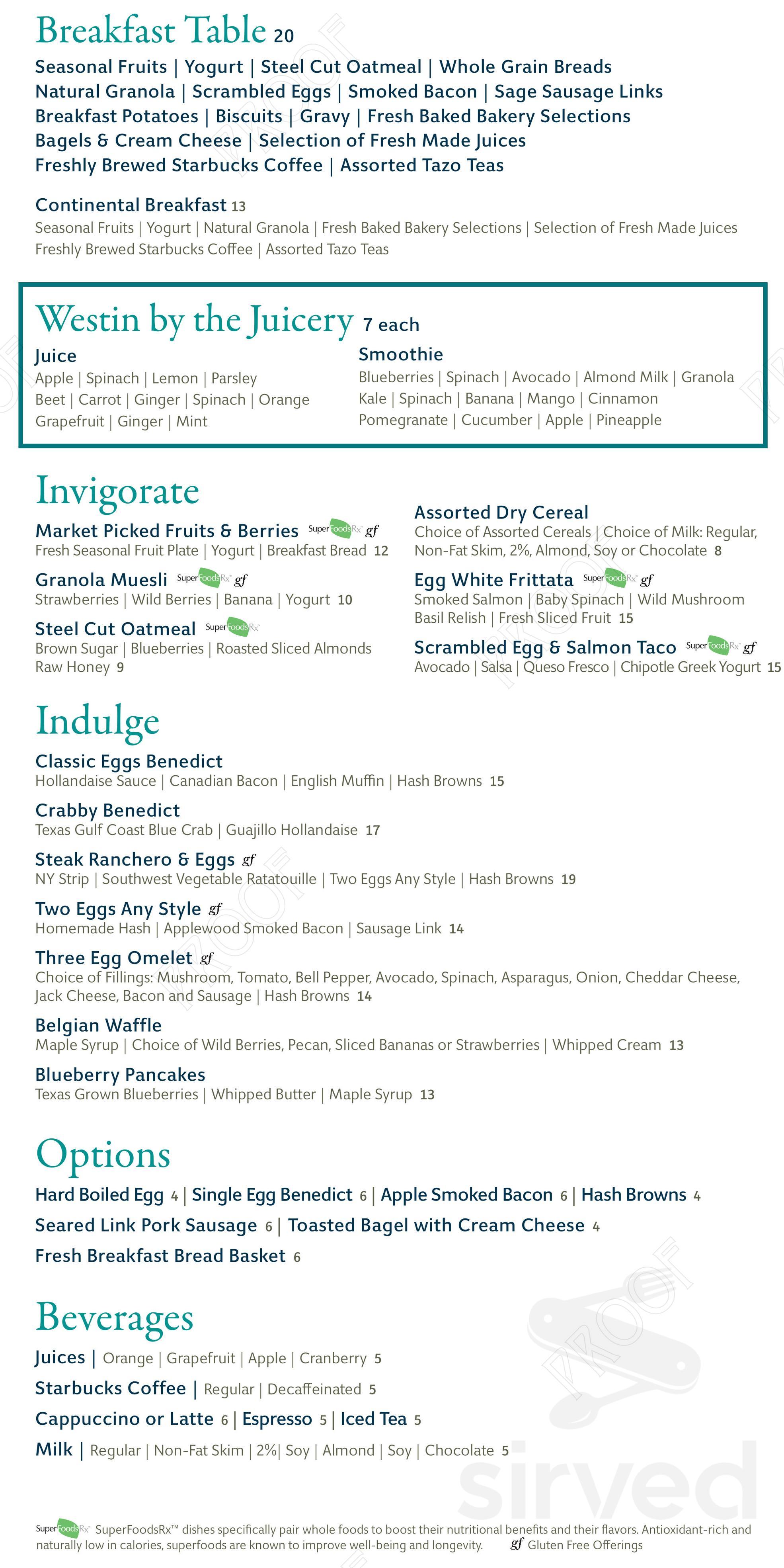 Urban South Dine menu in Dallas, Texas, USA