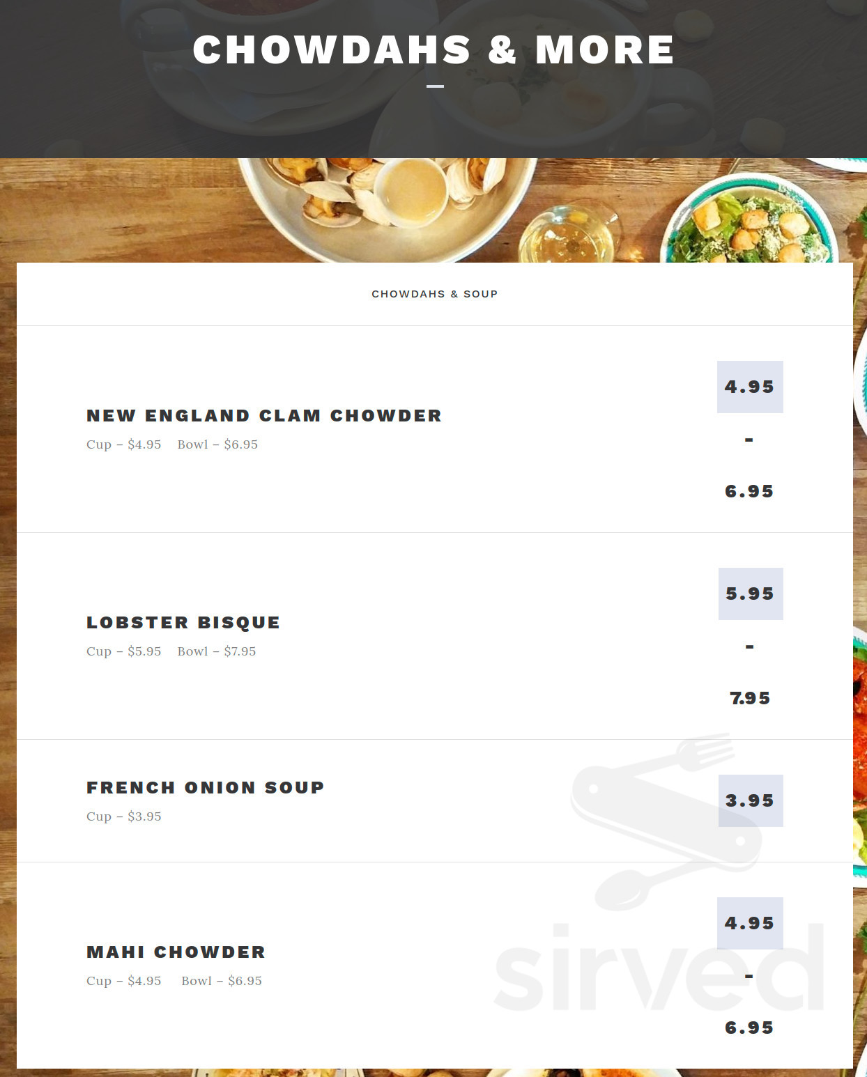 New England Eatery & Pub menus in Melbourne Beach, Florida, United States