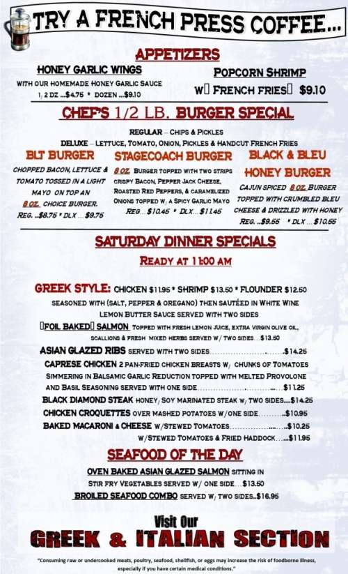 Silver Spring Family Restaurant menu in Lancaster, Pennsylvania, USA