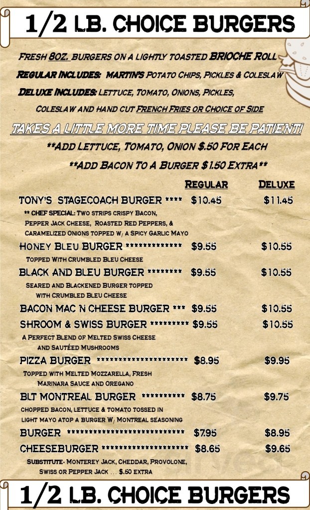 Silver Spring Family Restaurant menu in Lancaster, Pennsylvania, USA