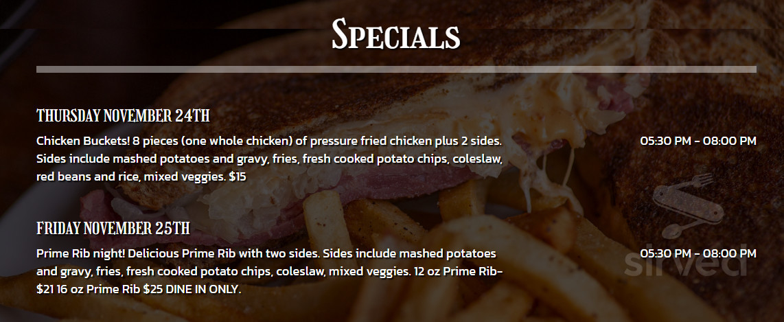 The Groggy Dog menu in Indianola, Iowa, USA