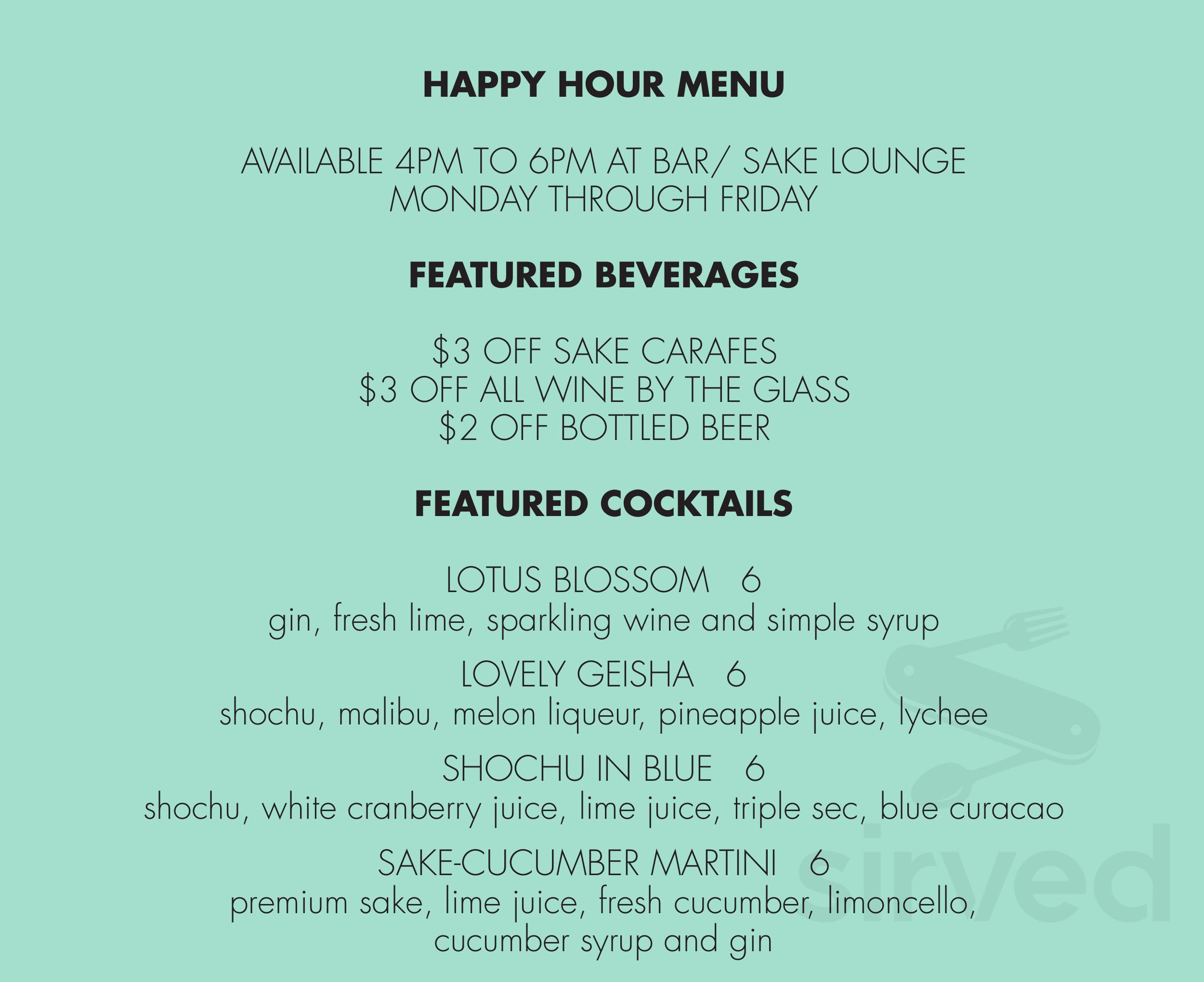 KOME Japanese Cuisine menu in Center Valley, Pennsylvania, USA