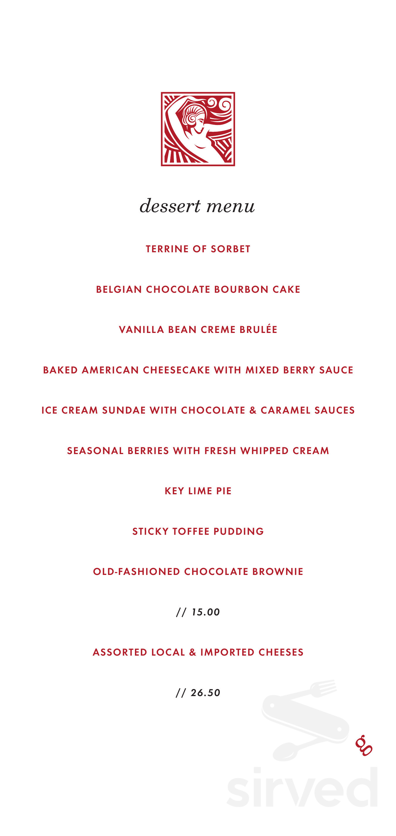 Menu for Gotham Steakhouse & Cocktail Bar in Vancouver, British ...