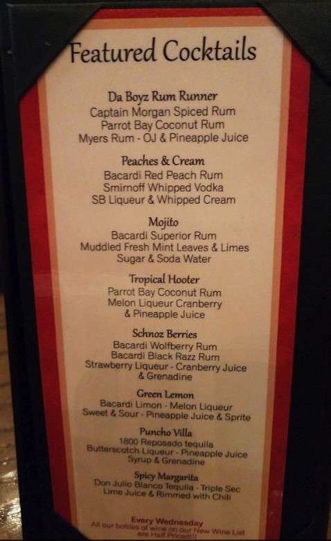 Da Boyz Italian Cuisine menu in Yuma, Arizona, USA