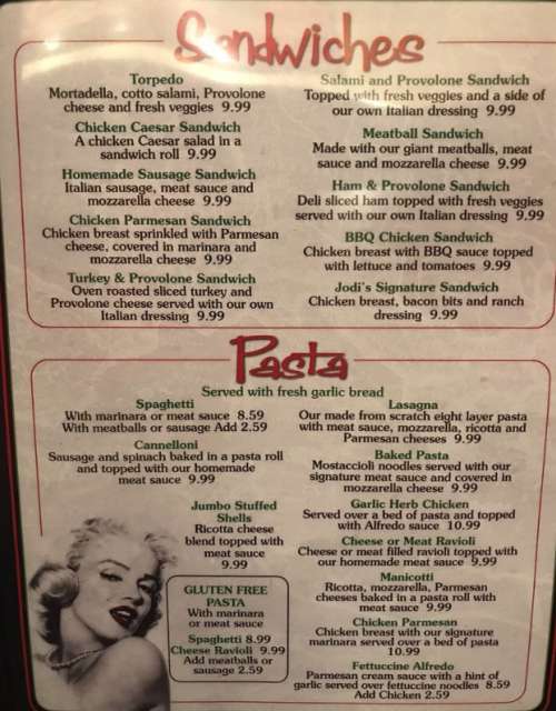 Da Boyz Italian Cuisine menu in Yuma, Arizona, USA