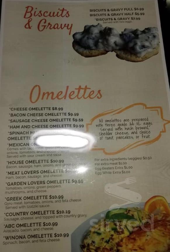 Menu - North Branch MN's North Branch Family Restaurant | Sirved