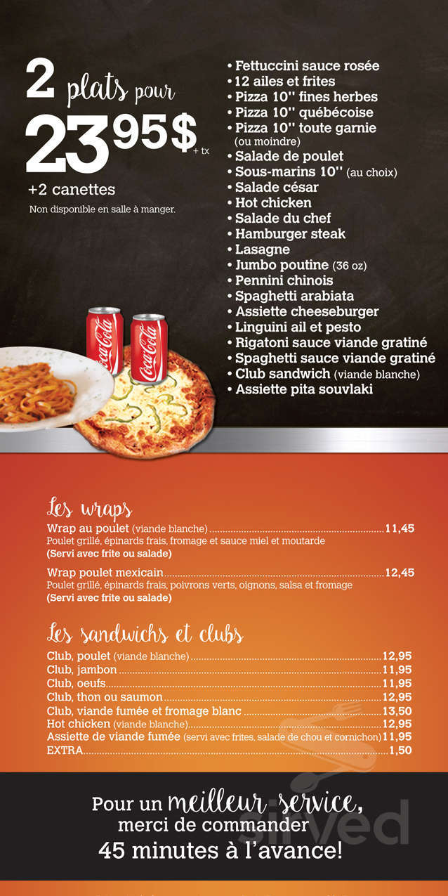 Jacques Cartier Pizza - Vieux Longueuil menu in Longueuil, Quebec, Canada