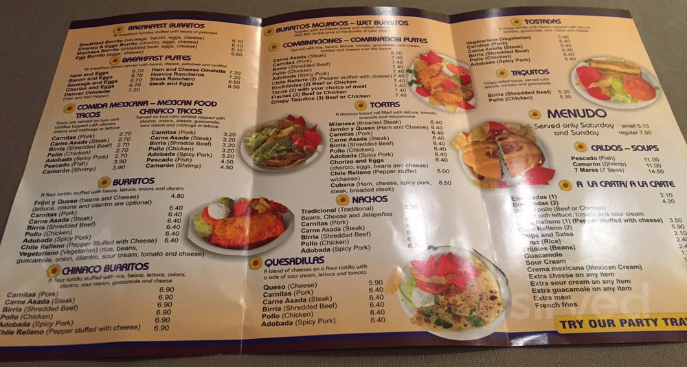 El Chinaco menus in Costa Mesa, California, United States