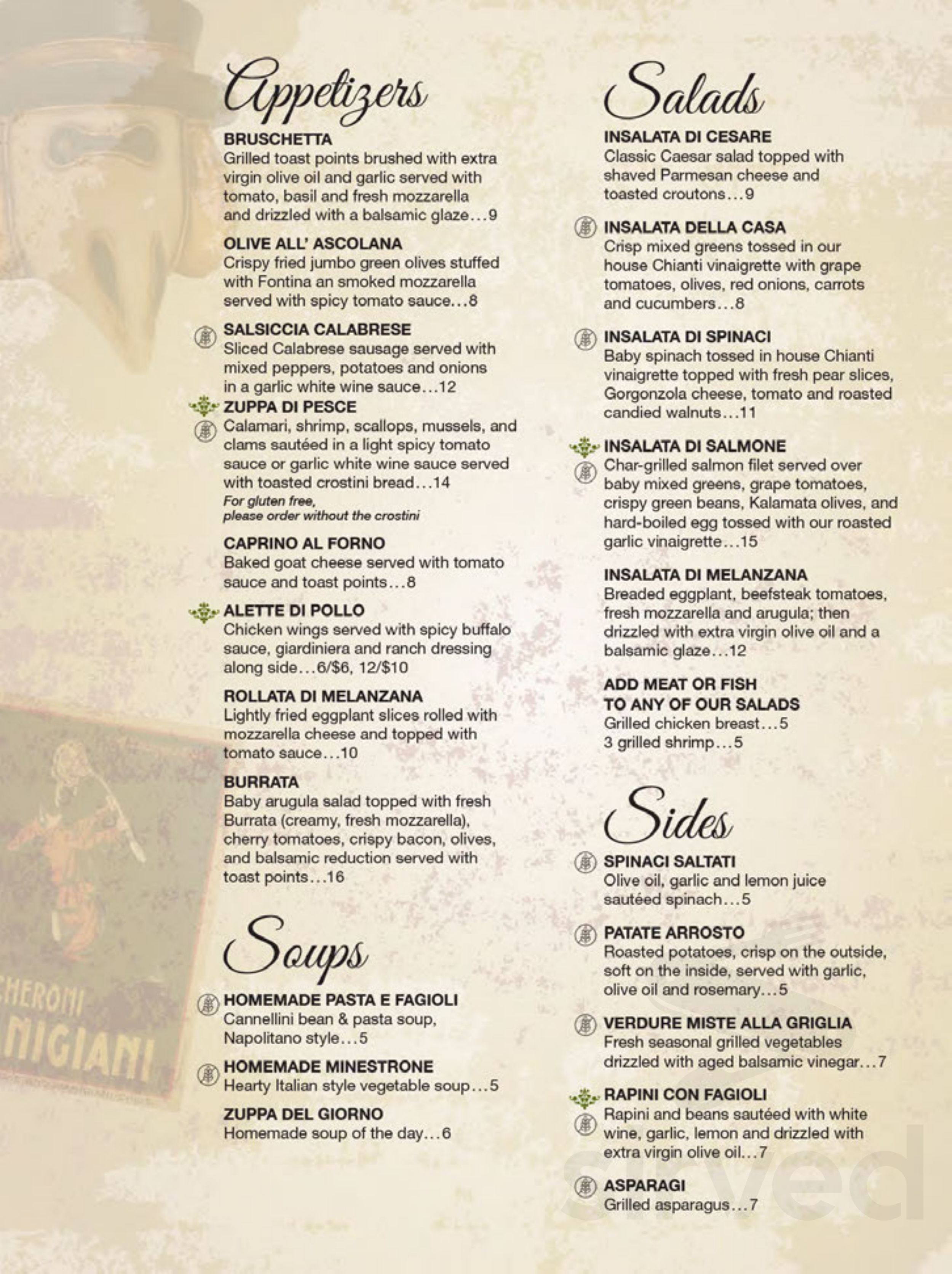 Ciao Bella Ristorante menu in Schererville, Indiana, USA
