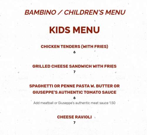 Azzurri Italian Restaurant menu in Newport News, Virginia, USA