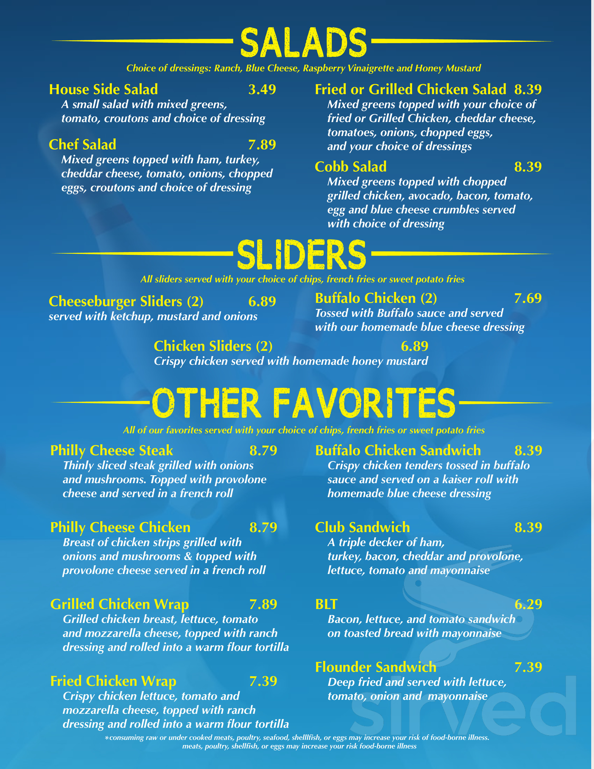Menu - Surfside Beach SC's Brick House Restaurant & Lounge | Sirved