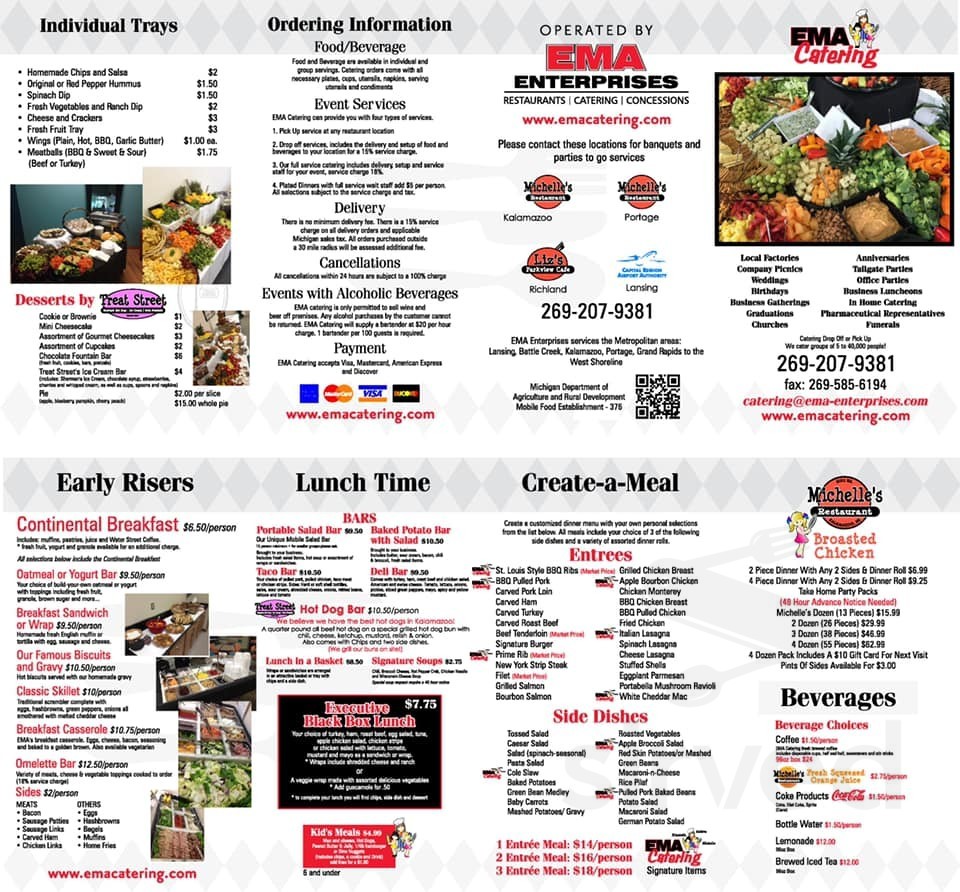 Menu for EMA Catering in Portage, MI | Sirved
