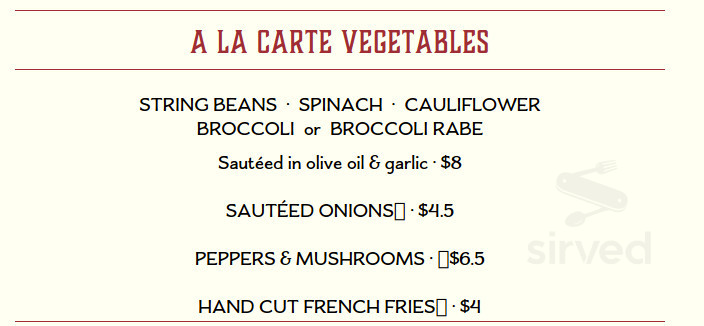 Chick & Nello's Homestead Inn menu in Trenton, New Jersey, USA