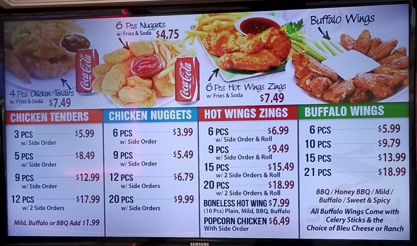 Menu - Hyattsville MD's Legends Chicken & Grill | Sirved