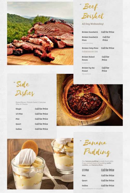 The Flying Pig menu in Crossville, Tennessee, USA