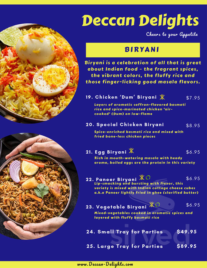 Deccan Delights menus in New Brunswick, New Jersey, United States