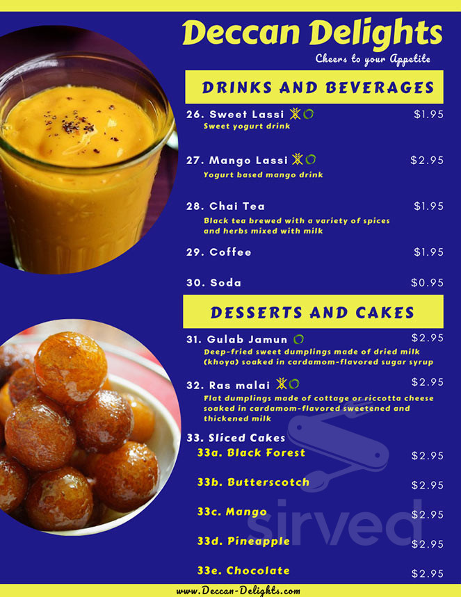 Deccan Delights menus in New Brunswick, New Jersey, United States
