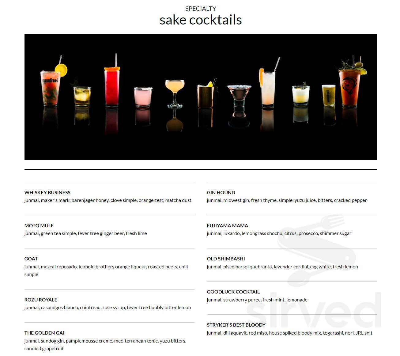 moto-i menu in Minneapolis, Minnesota, USA