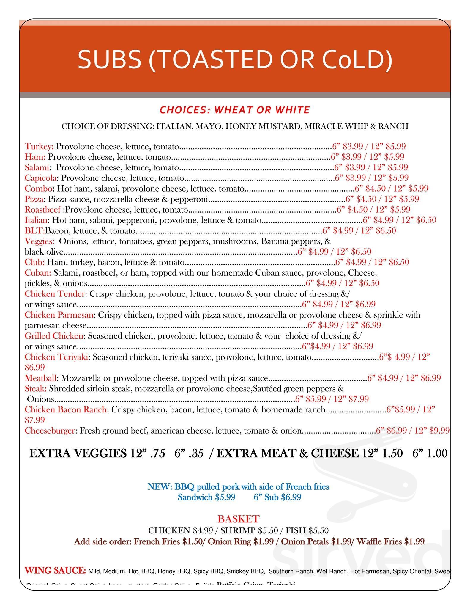 Vinnie's Restaurant And Bar menu in Findley Lake, New York, USA