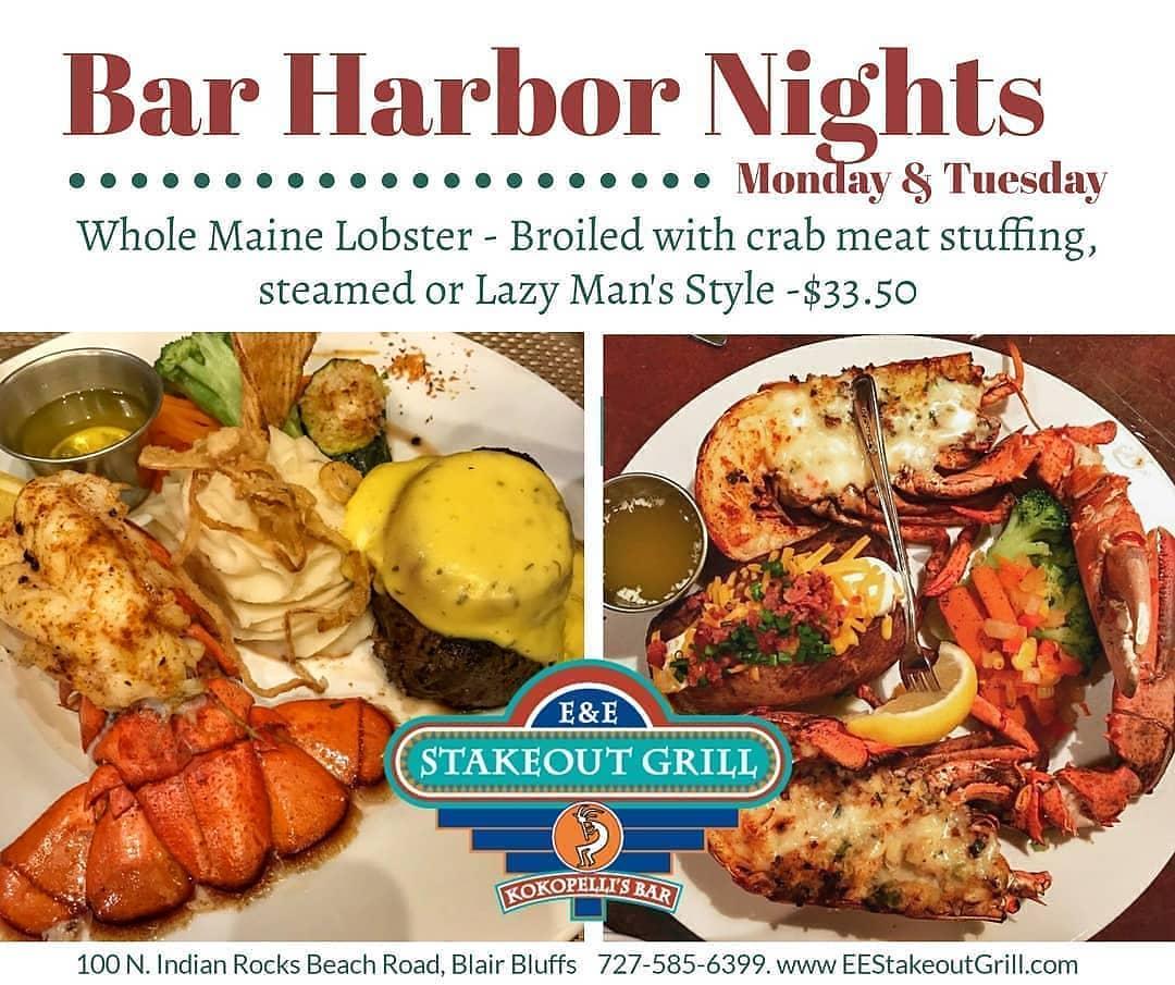 E & E Stakeout Grill menu in Belleair Bluffs, Florida, USA