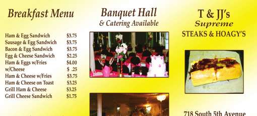 Menu for T & JJ's Supreme Steaks & Catering Service in Maywood, IL | Sirved