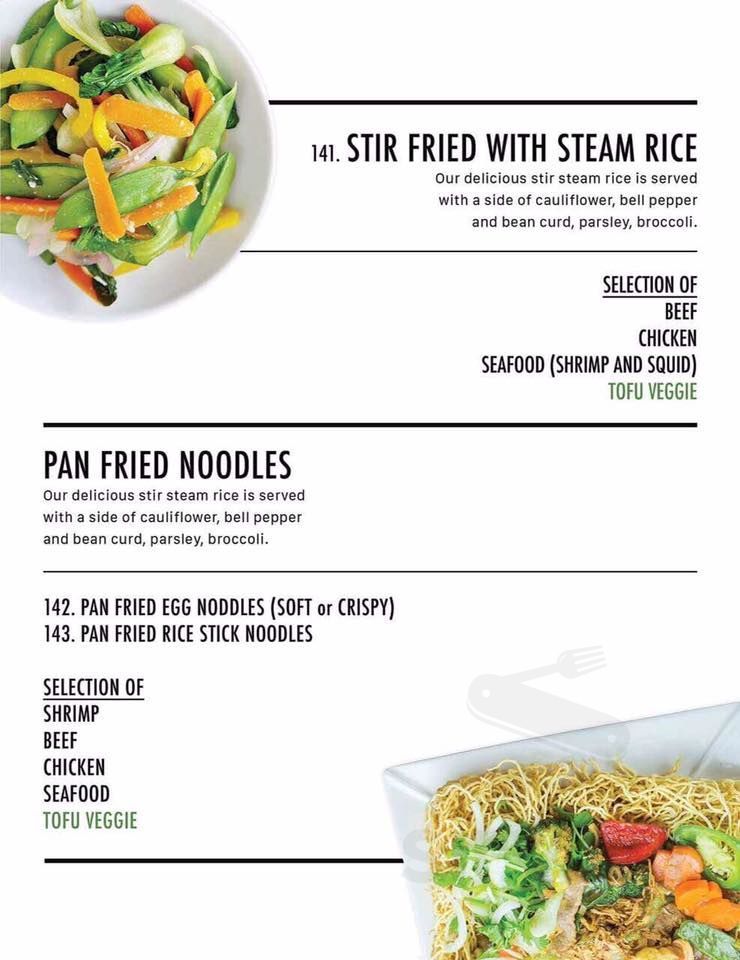 Saigon Lotus menu in Chicago, Illinois, USA