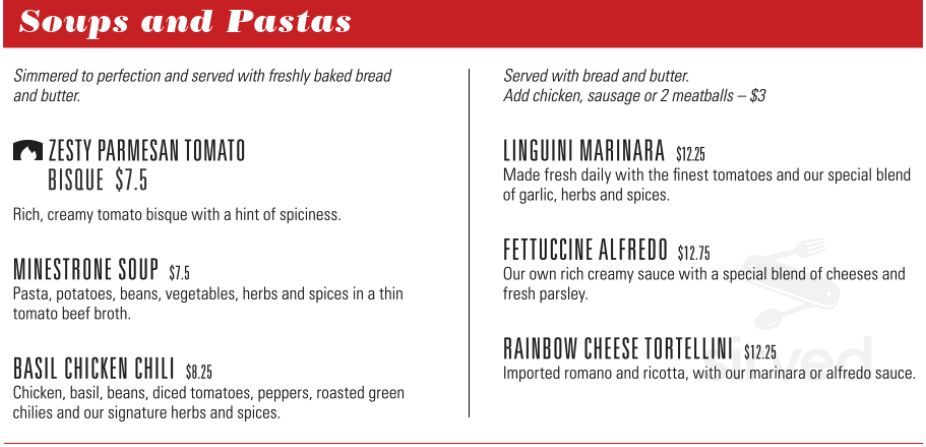 Delfino's Chicago Style Pizza menu in Seattle, Washington, USA