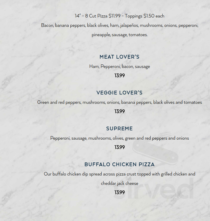 Cornerstone Bar & Grill menu in Erie, Pennsylvania, USA