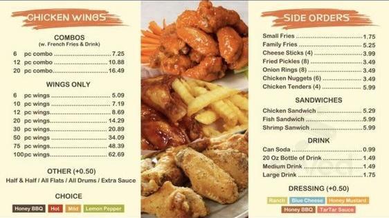 JJ Seafood & Wings menus in Montgomery, Alabama, United States