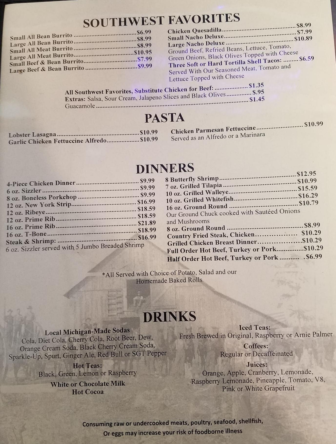 MOE-Z-INN menus in Morley, Michigan, United States