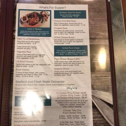 Front Porch Restaurant menu in Dunnellon, Florida, USA