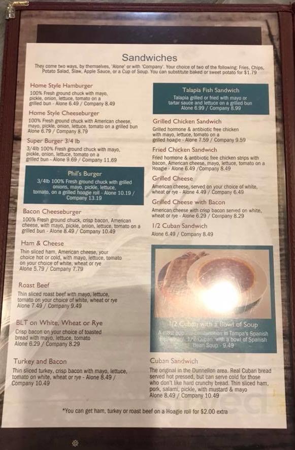 Front Porch Restaurant menus in Dunnellon, Florida, United States