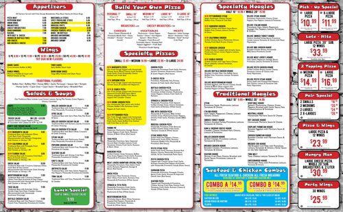 Pizza Parma menu in Pittsburgh, Pennsylvania, USA