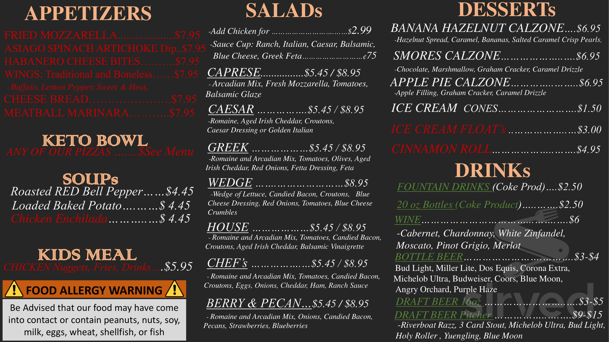 Jim Deggys menus in Pineville, Louisiana, United States