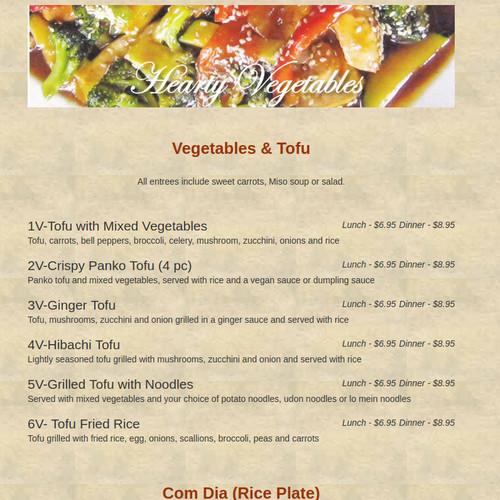 Cam Ranh Bay menu in Banner Elk, North Carolina, USA