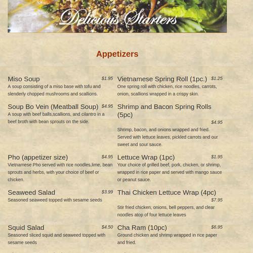 Cam Ranh Bay menu in Banner Elk, North Carolina, USA