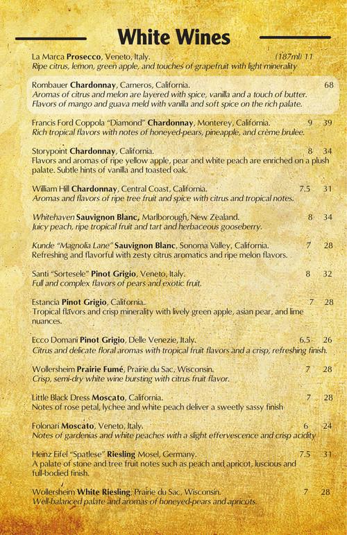 Benvenuto's Italian Grill menu in Beaver Dam, Wisconsin, USA