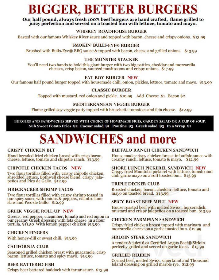 Menu for Jonesy's Restaurant + Lounge in East Saint Paul, MB | Sirved