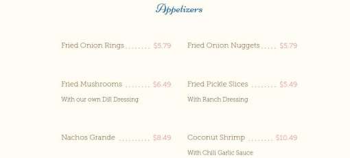 Menu for High Tide Take Out in Hillsboro, NH | Sirved
