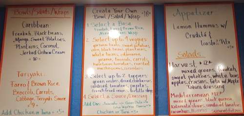 505 Central Food Hall menu in Albuquerque, New Mexico, USA