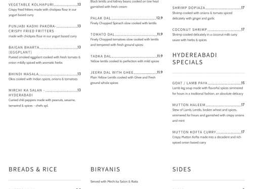 Urban Tandoor menu in Harrison, New Jersey, USA