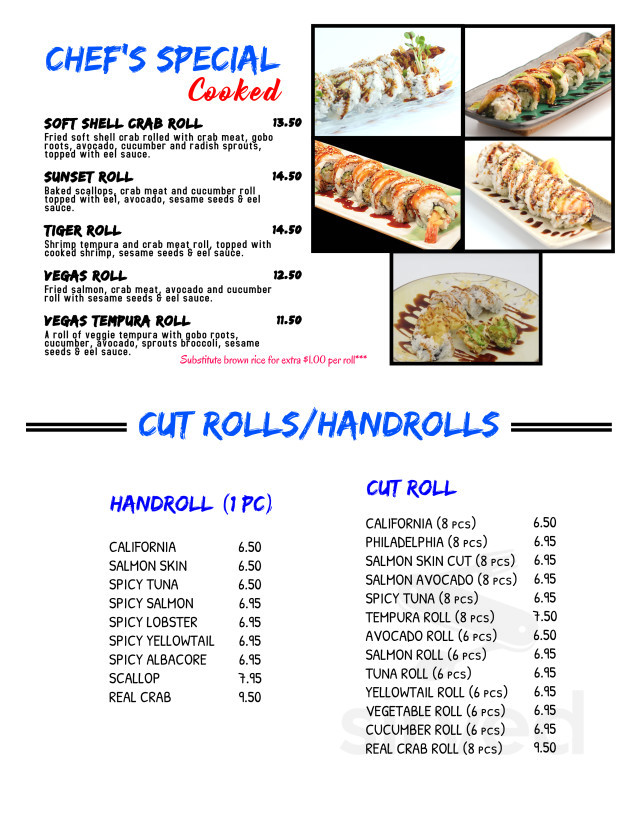 Doko Sushi menu in Tarzana, California, USA