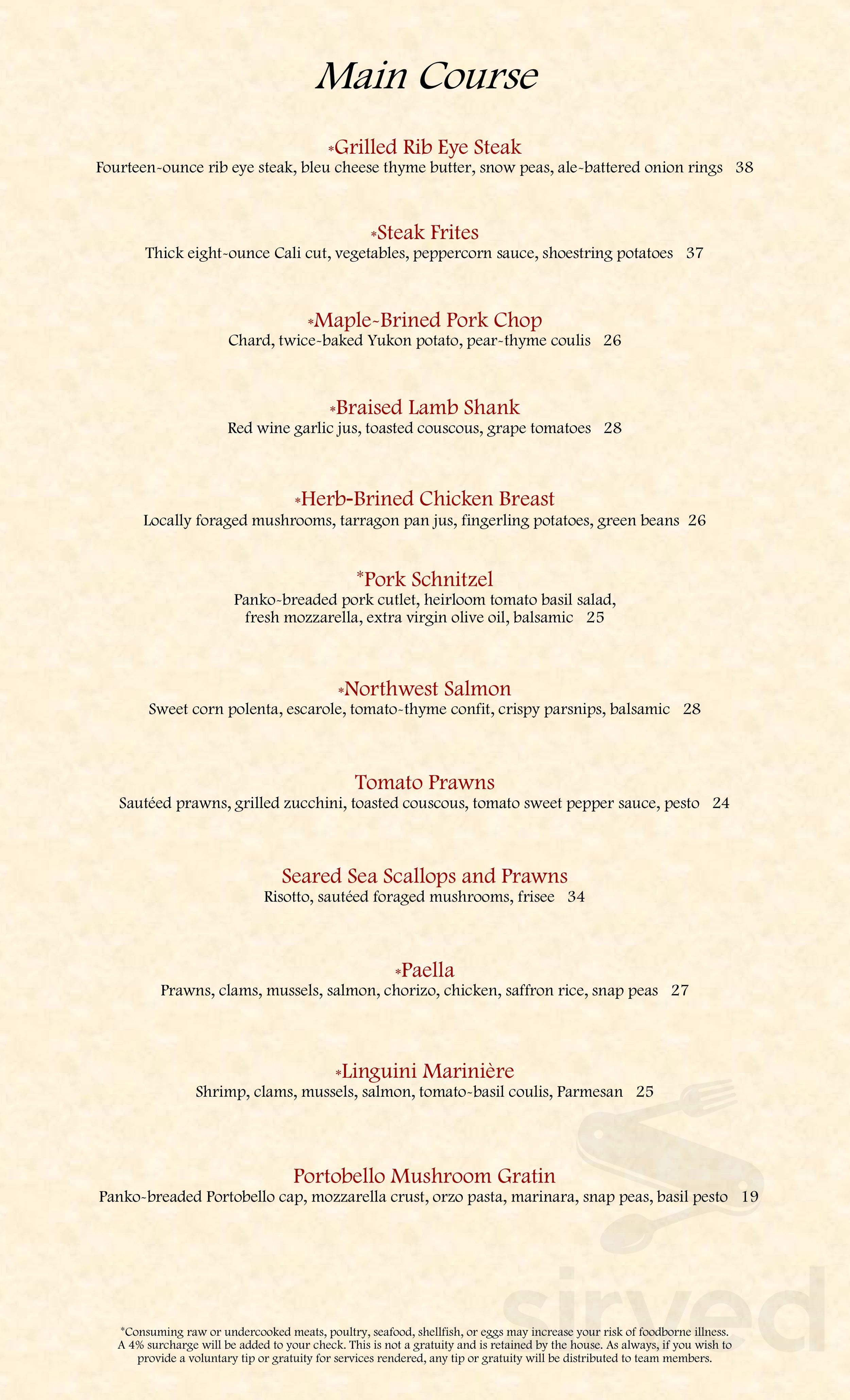 Menu - Seattle WA's Margaux | Sirved