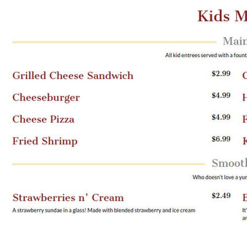 Crossroads Bar And Grille menu in Flowery Branch, Georgia, USA