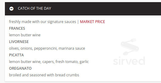 Vignetos Italian Grill menu in Plantation, Florida, USA